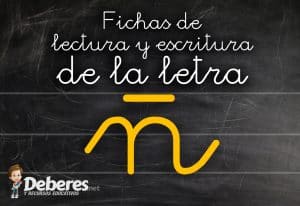 Fichas de lectura y escritura de la letra enye